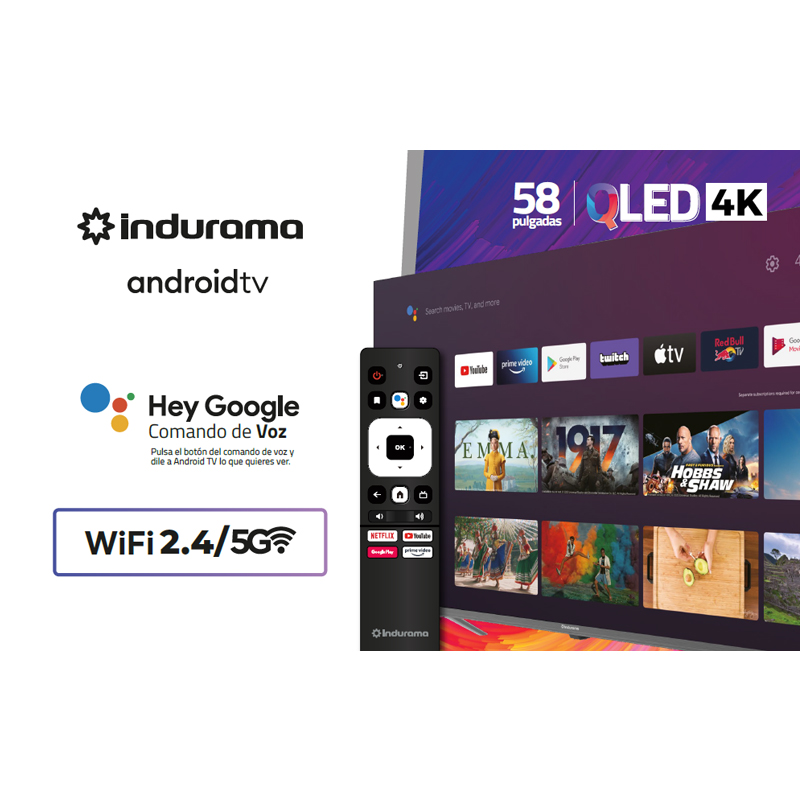 Televisor 58" Tecnología QLED 58"TIKGFQLED Indurama | Almacenes Boyacá ...