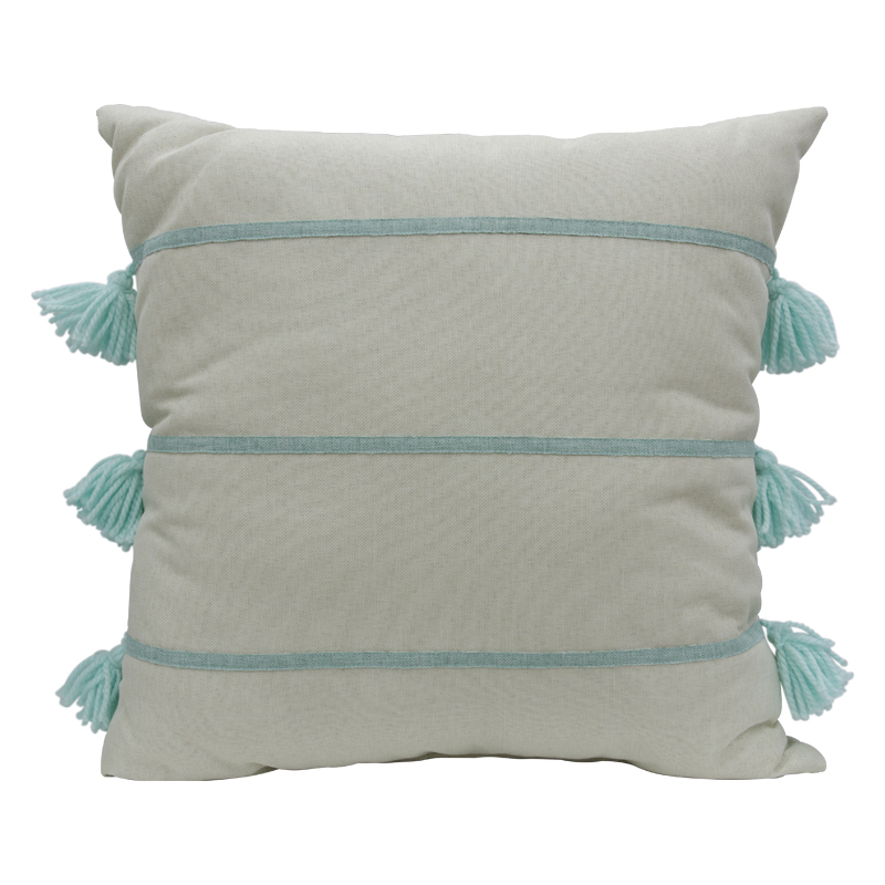 Cojín Franjas Ibiza Turqueza 45x45cm | Almacenes Boyacá