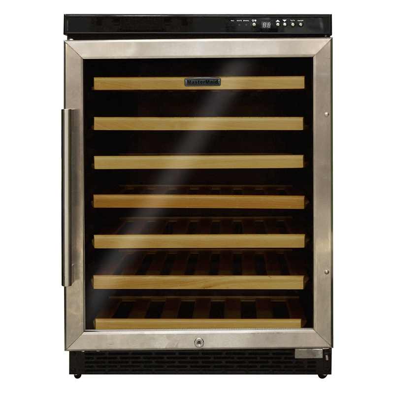 Vinera para 57 Botellas de Acero Inoxidable Digital con Madera ...