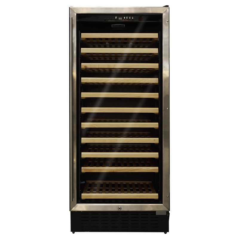 Vinera para 96 Botellas de Acero Inoxidable Digital con Madera ...