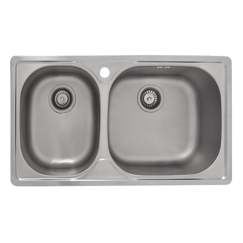 Lavacopa de Empotrar 82 x 45 2 Pozos de Acero Inoxidable Franke ...