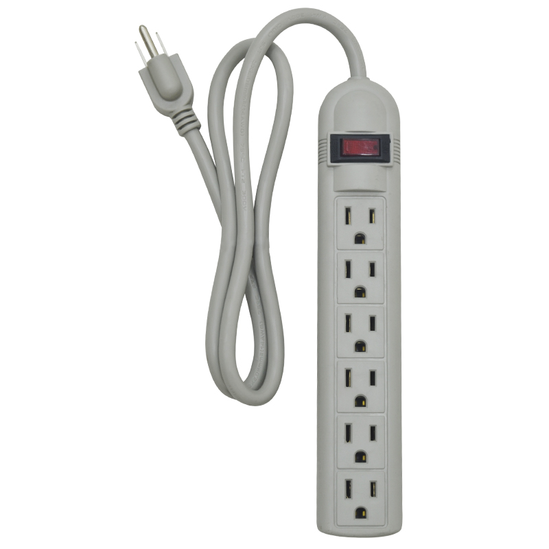 Regleta de Poder de 1mt de 6 Salidas Eurolight | Almacenes Boyacá