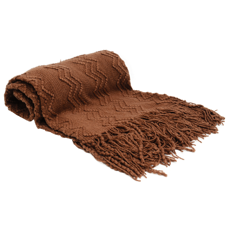 Manta Decorativa Café Oscuro Casserina | Almacenes Boyacá