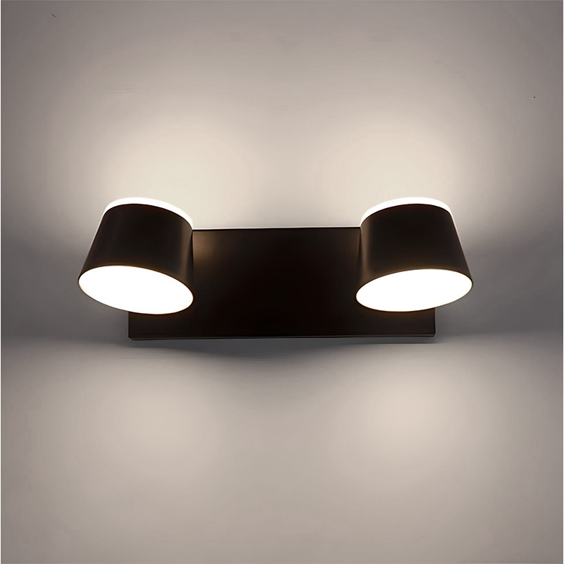 Aplique de Pared Doble LED Movil Negro | Almacenes Boyacá
