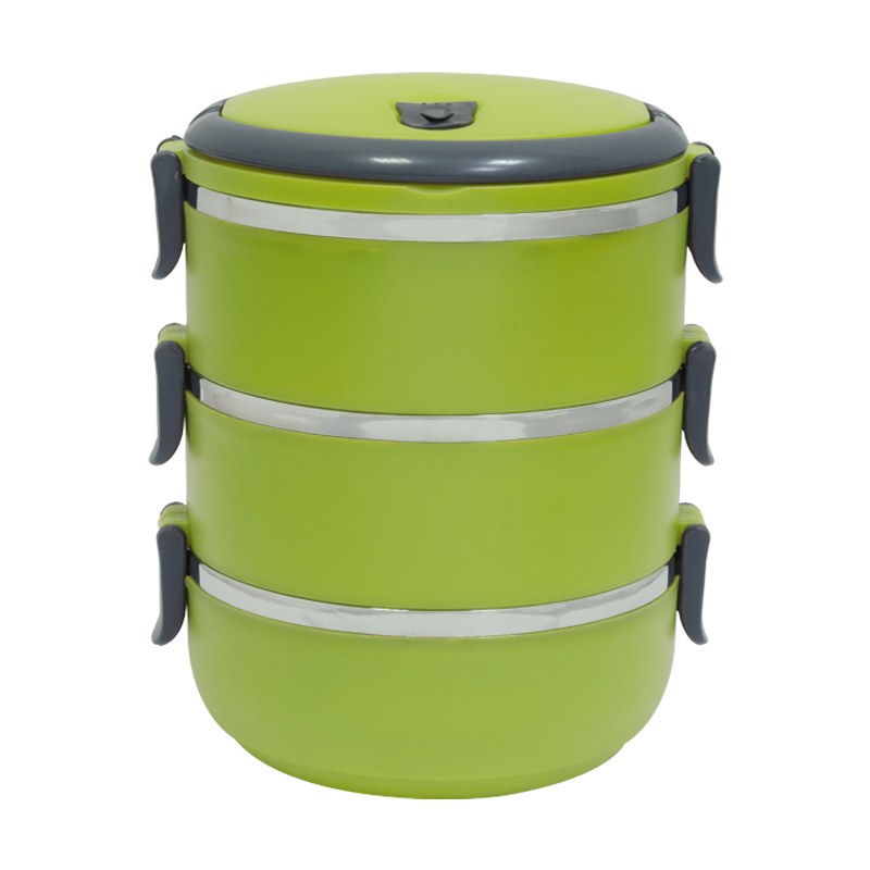 Vianda Triple para Comida Acero 2.1L Verde | Almacenes Boyacá