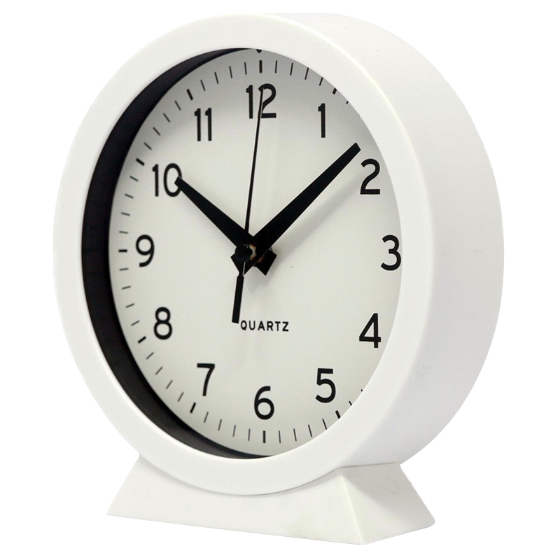 Reloj de Mesa con Alarma 15x16x4cm Blanco | Almacenes Boyacá