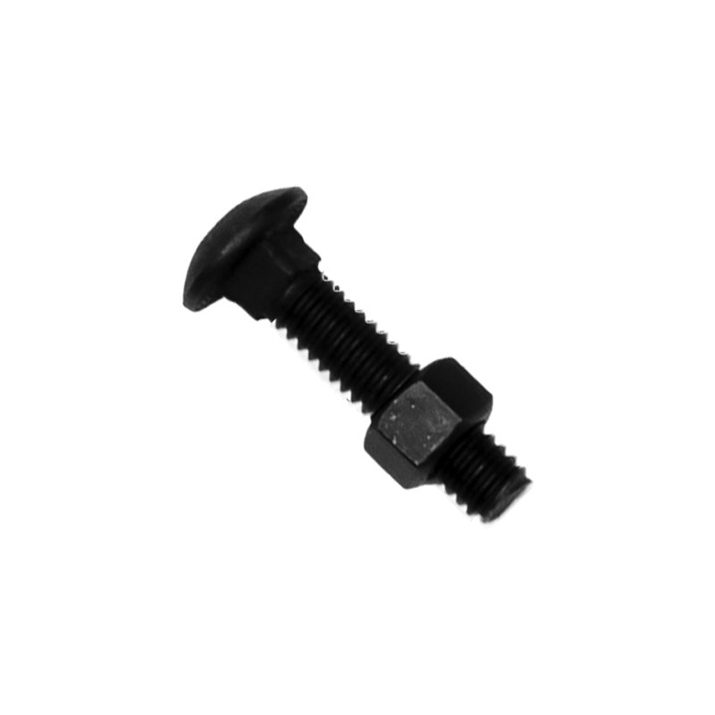 Perno Cabeza Redonda con Tuerca 1/4x1 Grado 2 Acero Negro Rosca UNC | Almacenes Boyacá