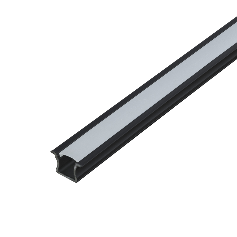 Perfil Metálico para Cinta LED Empotrable Color Negro de 24.5x15x15 mm ...
